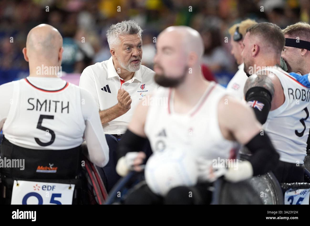 Great Britain coach Paul Shaw during the wheelchair rugby at the Champ ...