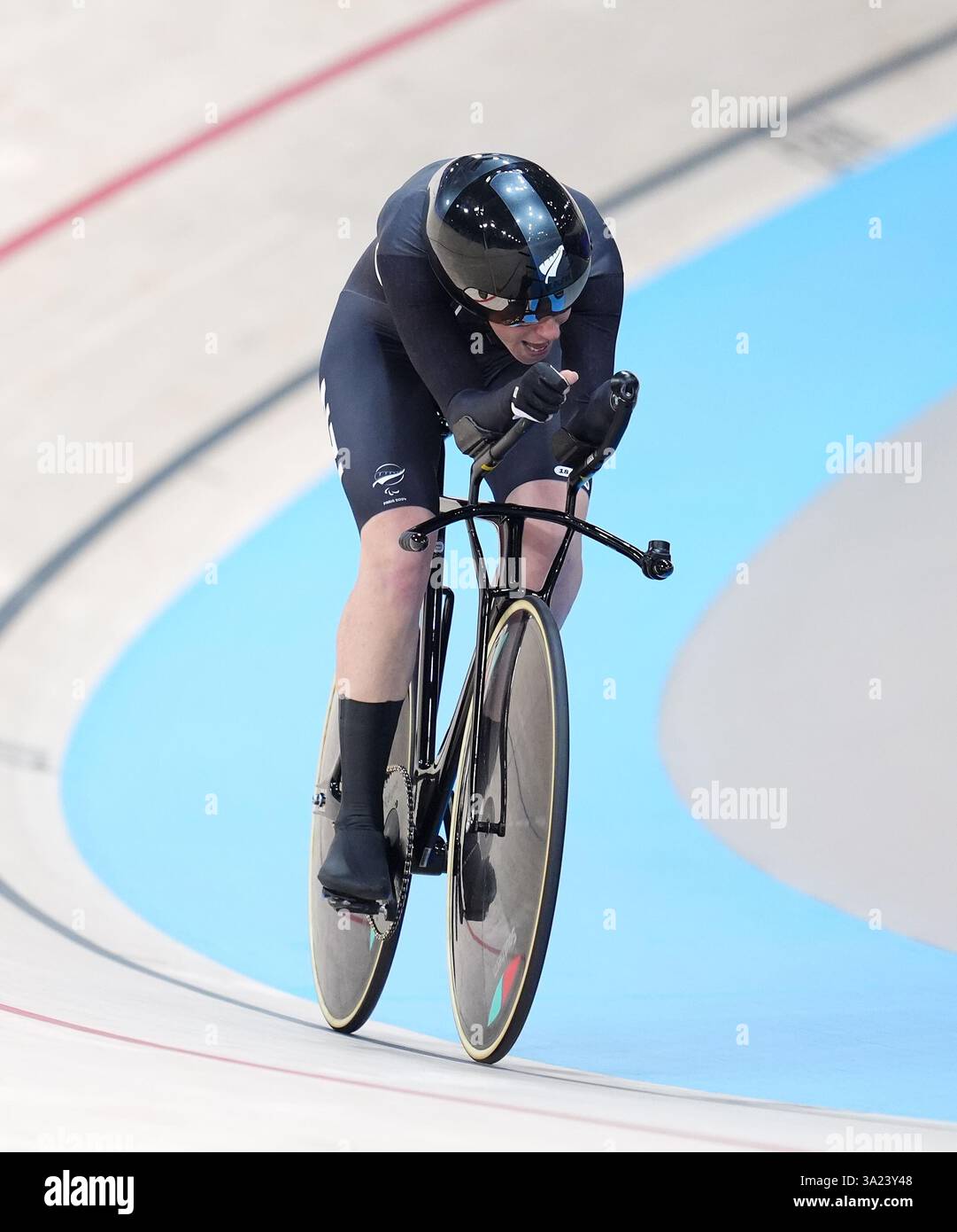 New Zealand's Nicole Murray during the Women's C4-5 500m Time Trial at the Para Track Cycling at ...