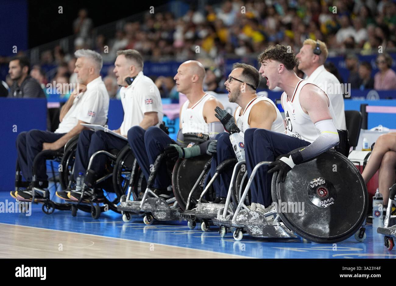Great Britain's Tyler Walker during the wheelchair rugby at the Champ ...