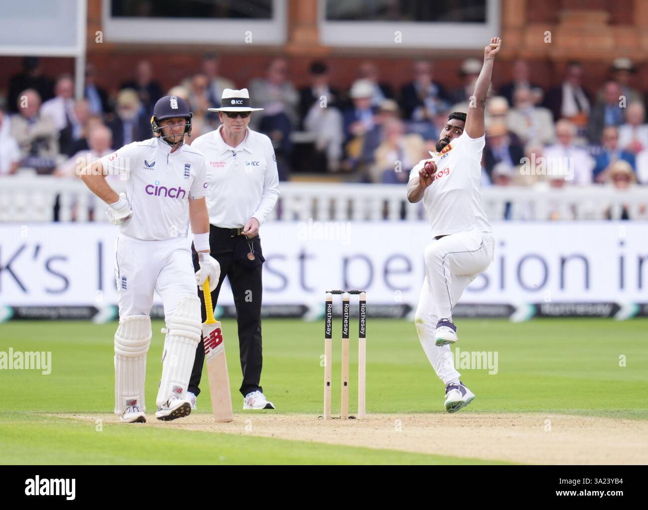 Sri Lanka's Asitha Fernando bowls during day one of the second Rothesay ...