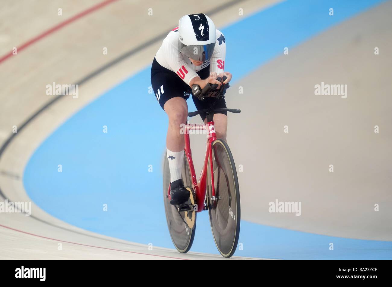 Switzerland's Flurina Rigling celebrates winning bronze in the Women's ...