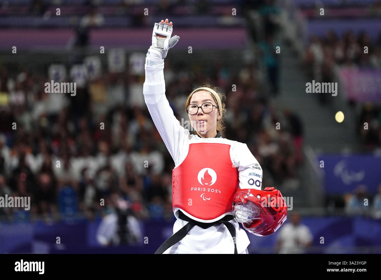 Refugee Paralympic Team's Zakia Khudadadiin before the Women K44 -47kg ...