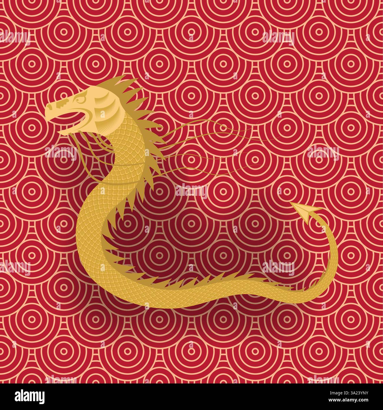 Vector Chinese folklore gold Dragon suitable for Chinese New Year ...