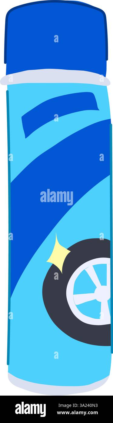 iron wheel cleaner cartoon vector illustration Stock Vector Image & Art ...