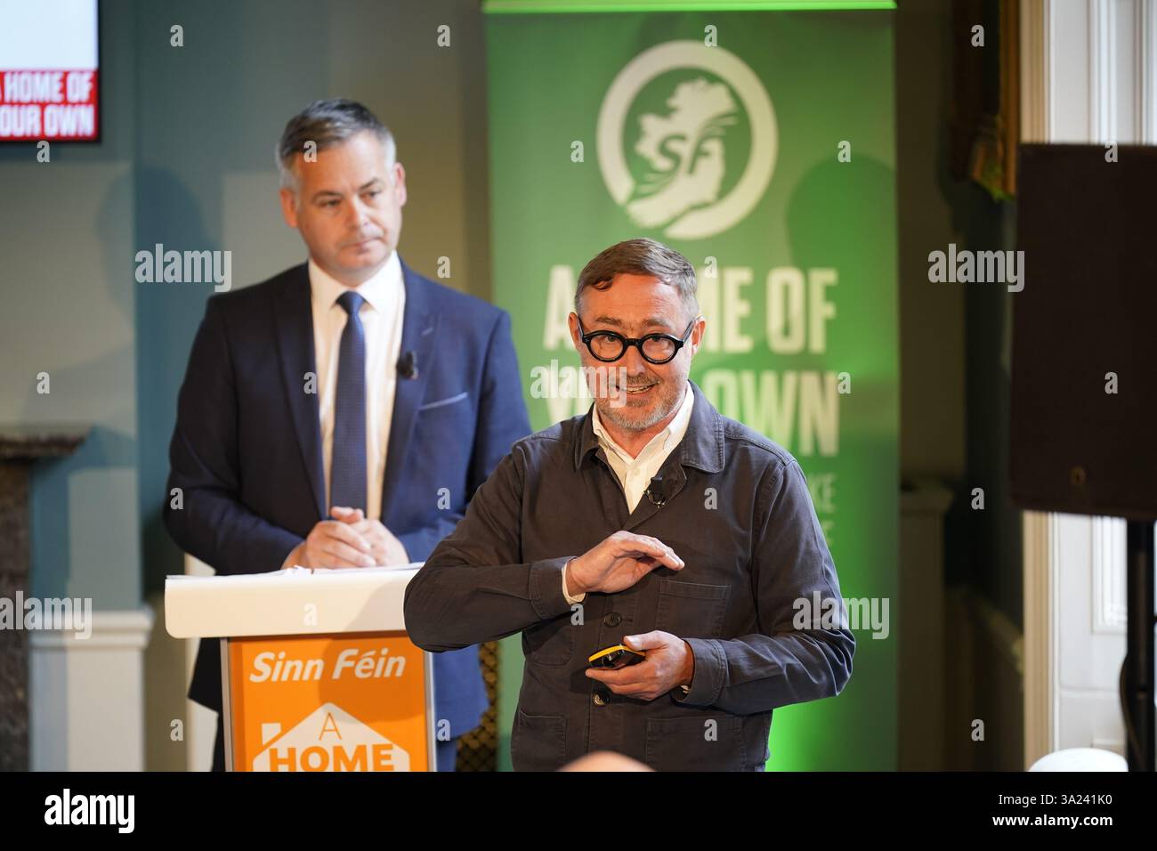 Pearce Doherty (left) and Eoin O Broin at the launch of "A Home Of Your ...