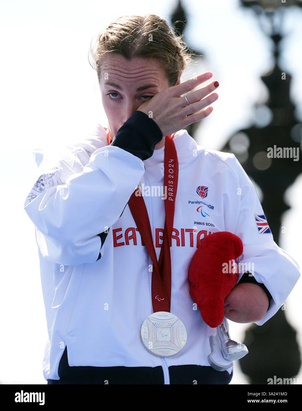 Great Britain's Claire Cashmore with her silver medal following the ...