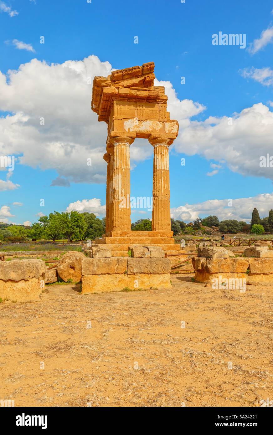 Temple of Castor and Pollux, Valley of Temples, Agrigento, Sicily ...