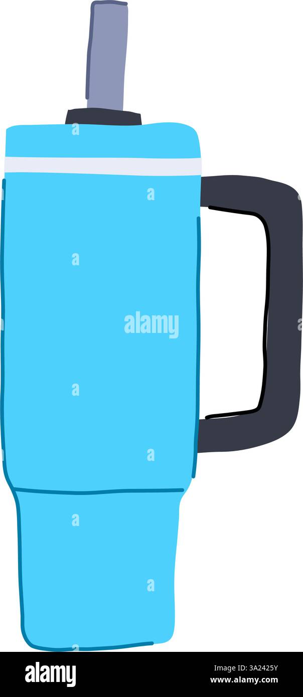 bpa water bottle reusable cartoon vector illustration Stock Vector ...
