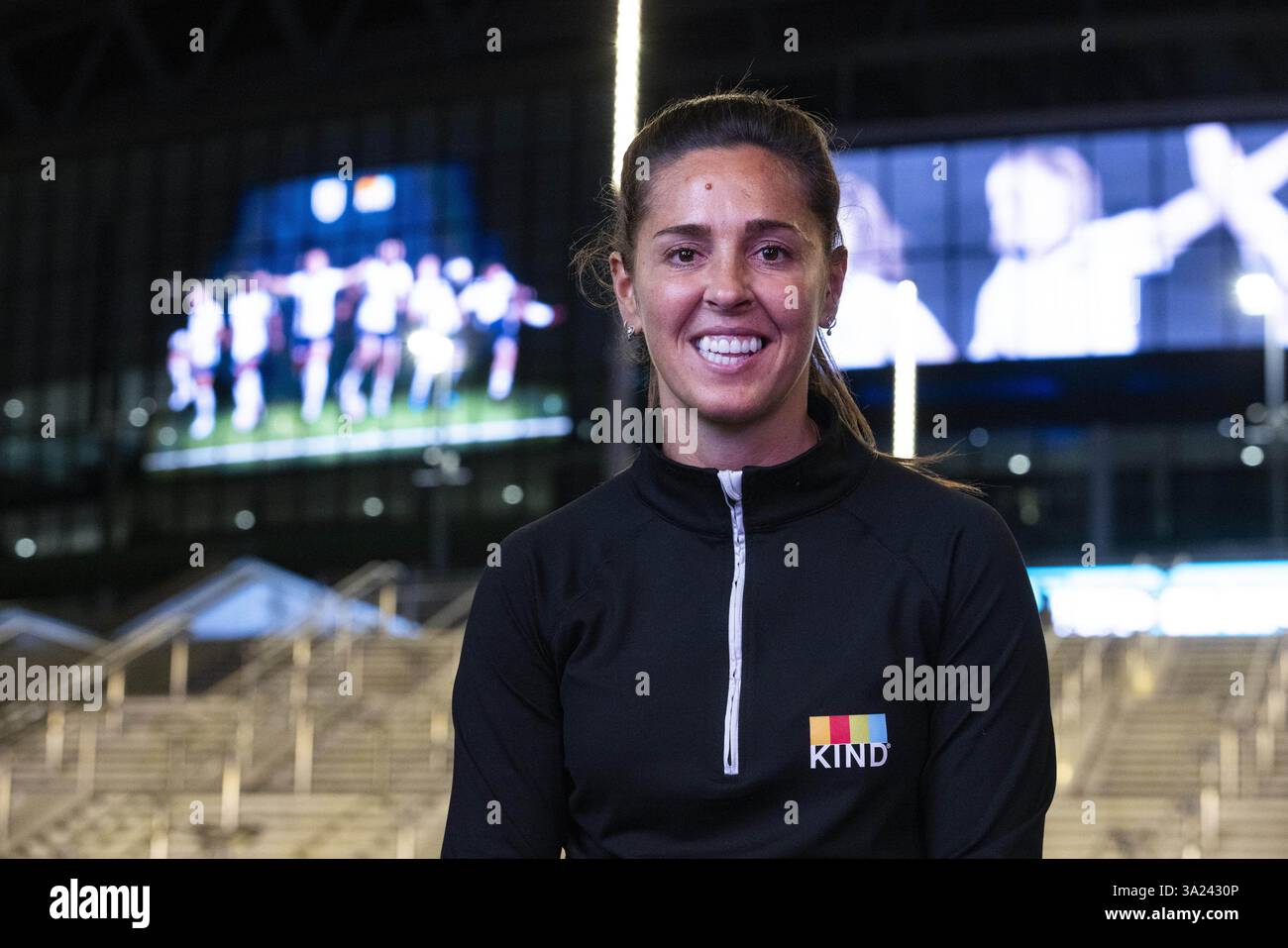 EDITORIAL USE ONLY Former England footballer, Fara Williams unveils a ...