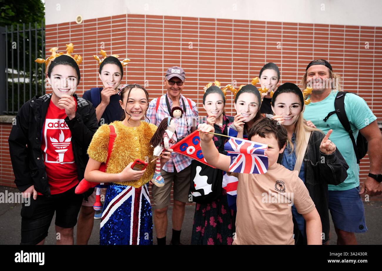 Reissued updating caption: Charlie and Louisa Storey, son and daughter ...