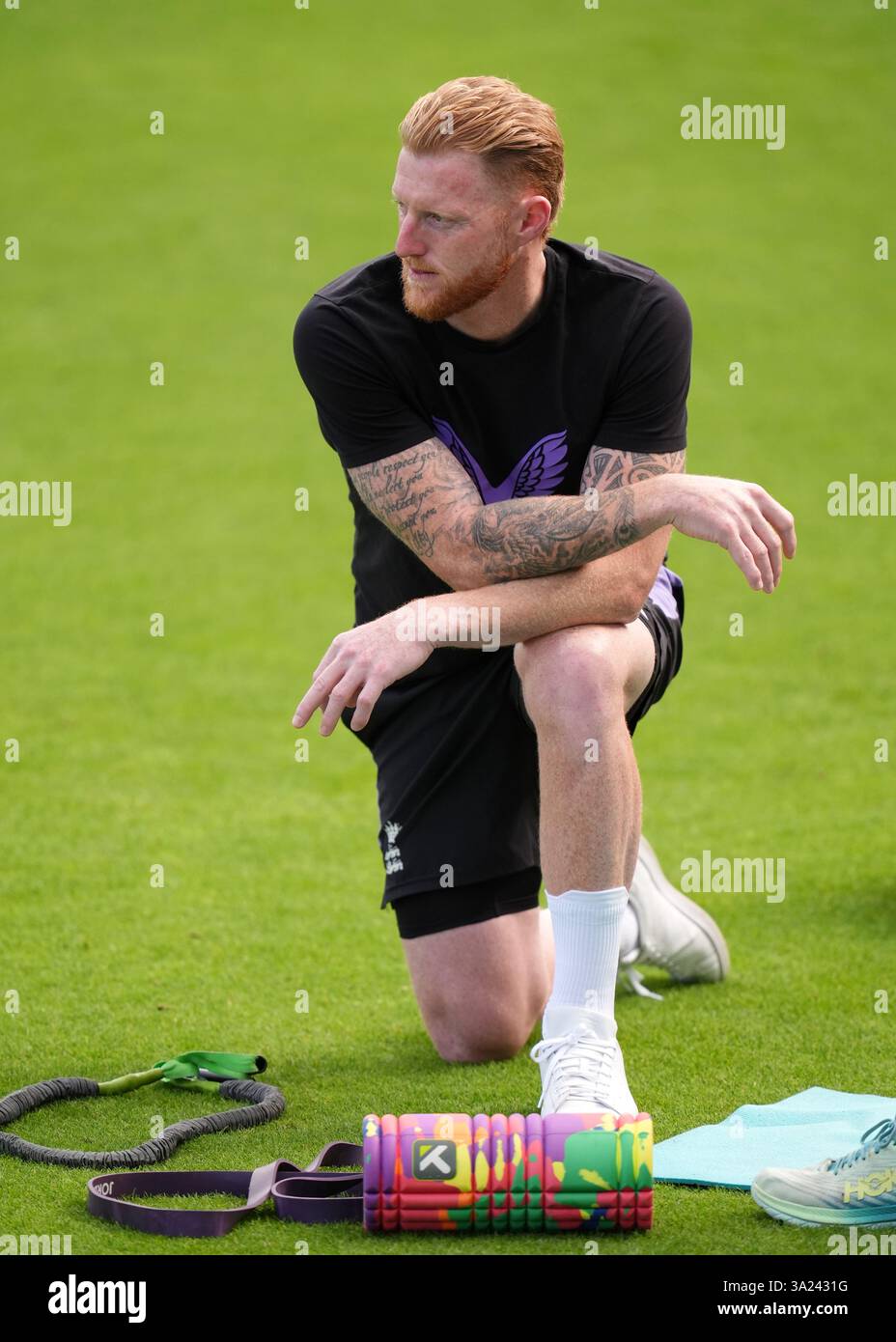 England's Ben Stokes during a nets session at The Kia Oval, London ...