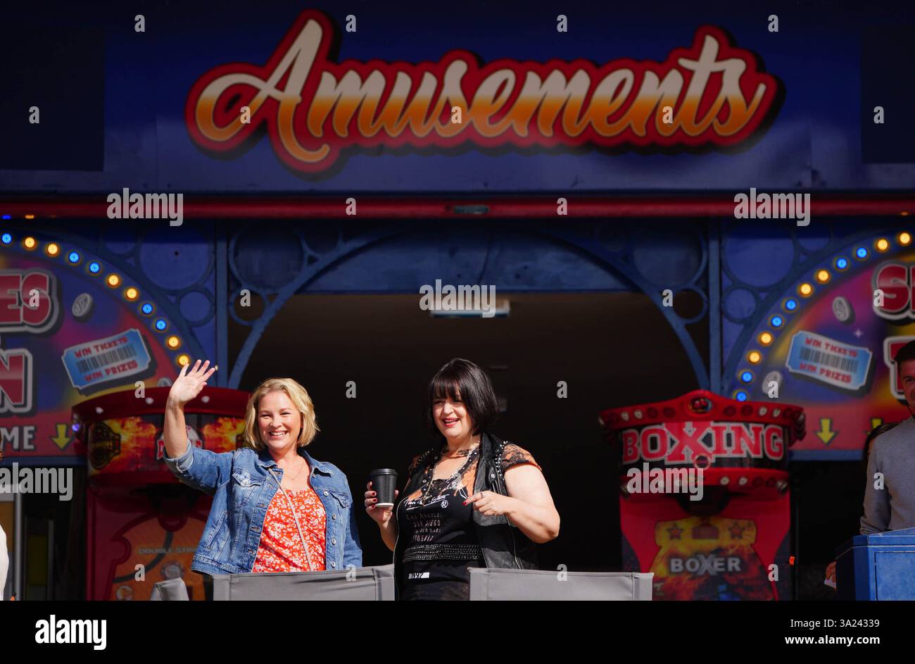 Joanna Page, who plays Stacey Shipman (left) and Ruth Jones, who plays ...