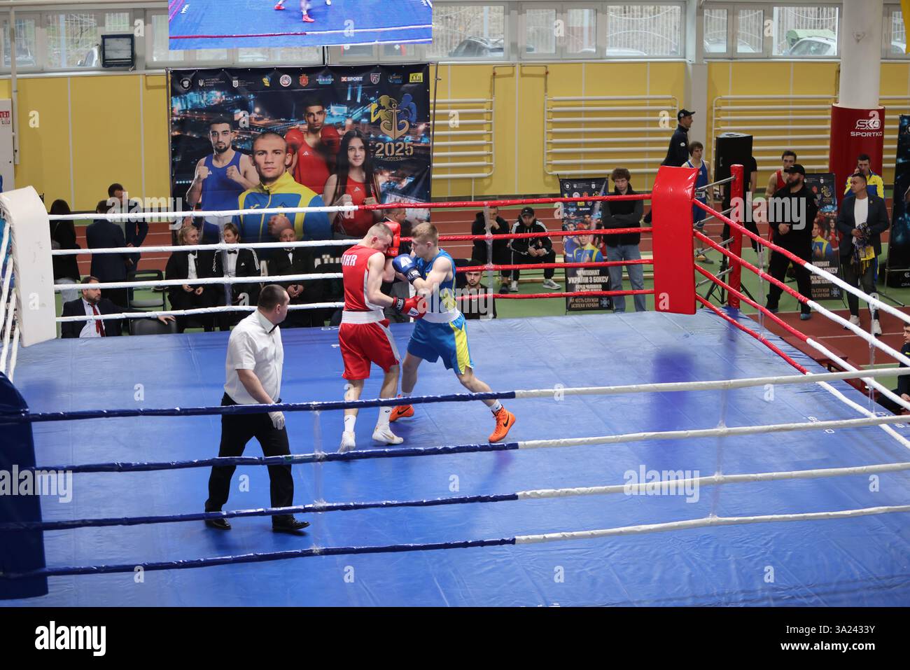 ODESSA, UKRAINE - March 10, 2025: Ukrainian Boxing Cup among men and ...