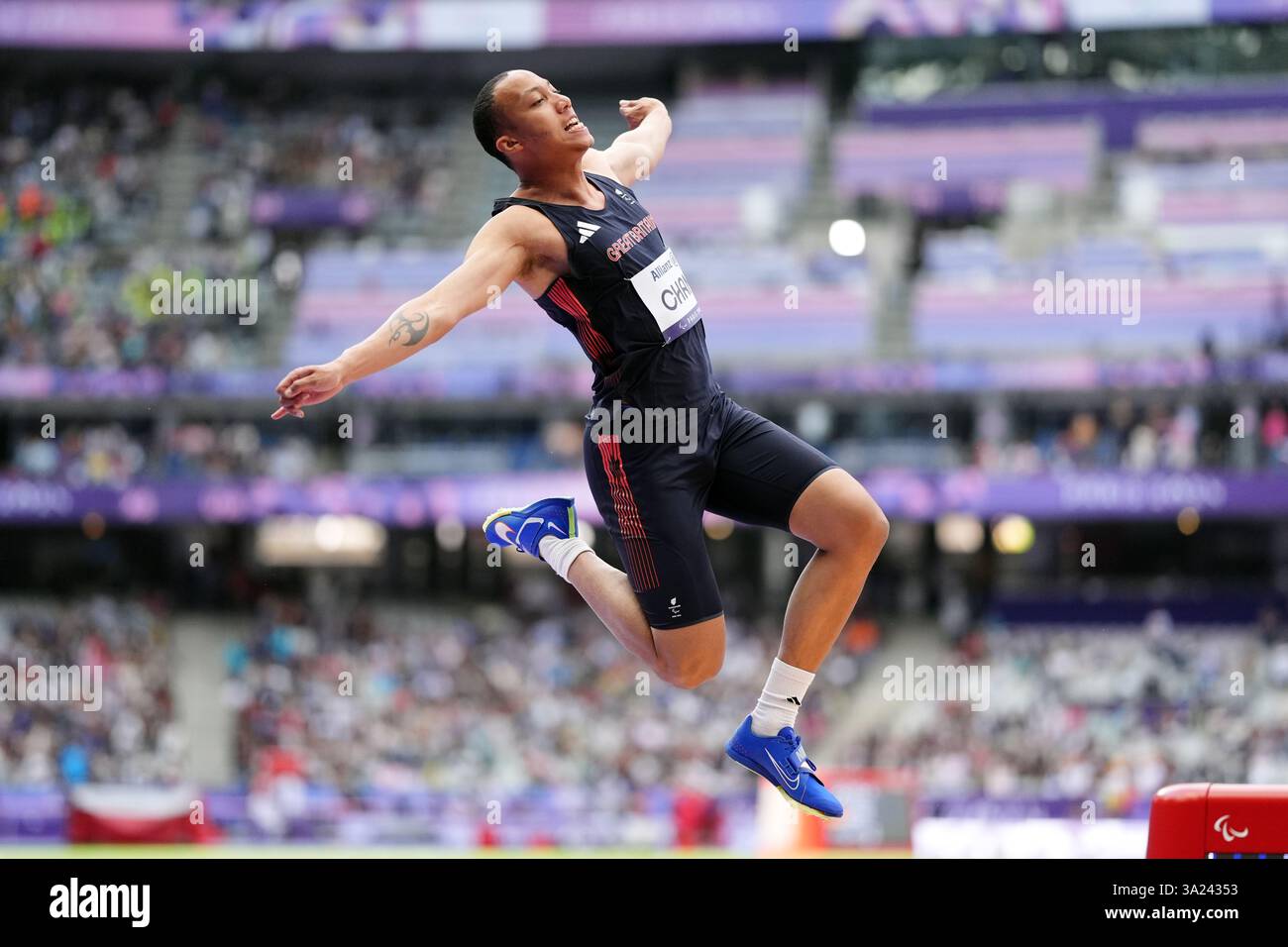 Great Britain's Karim Chan in action during the Men's Long Jump T38 ...