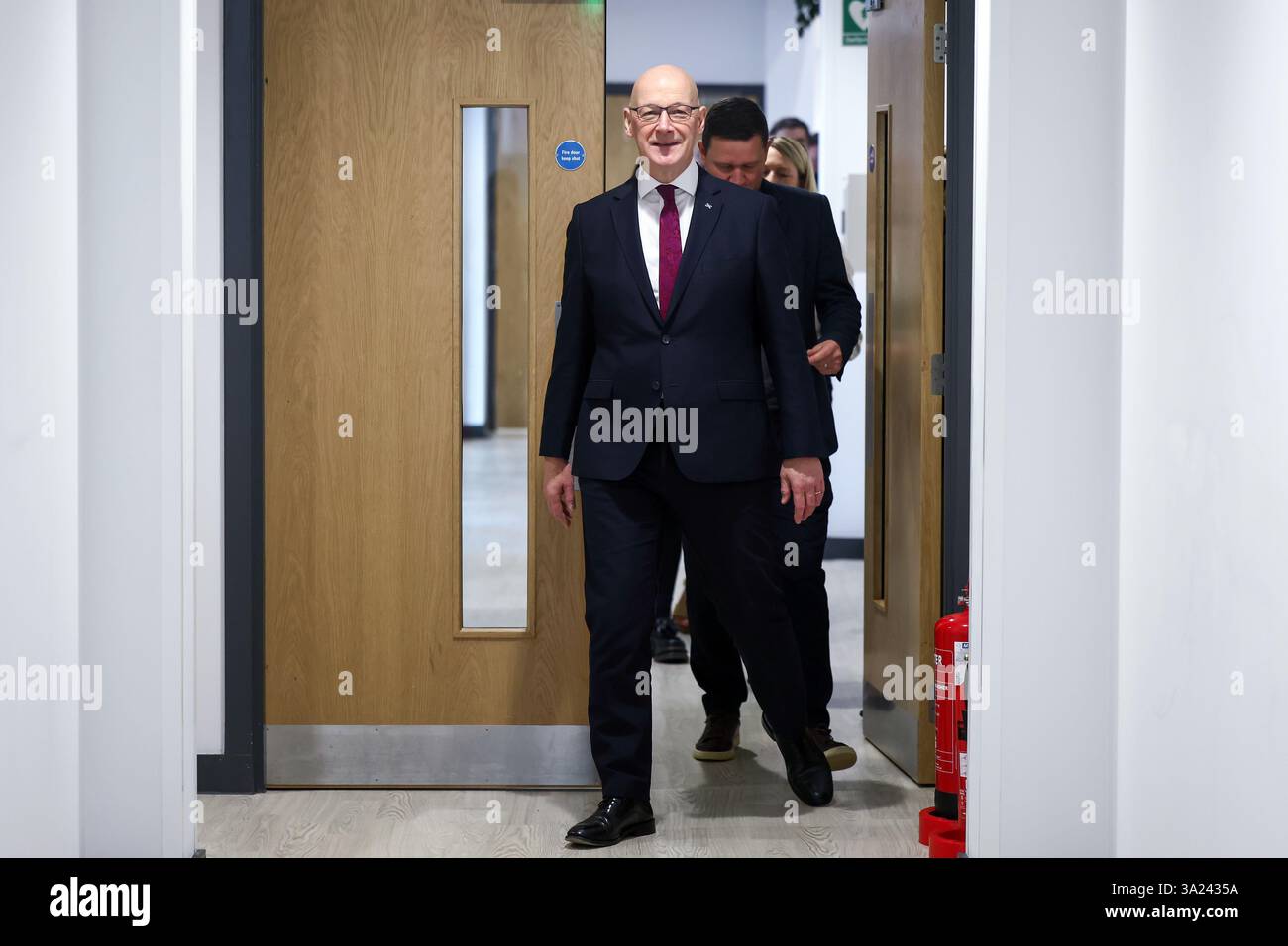 First Minister of Scotland John Swinney during a visit to Castlebrae ...