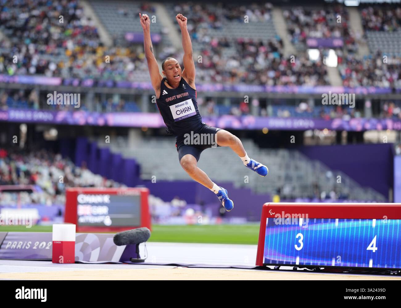 Great Britain's Karim Chan in action during the Men's Long Jump T38 ...