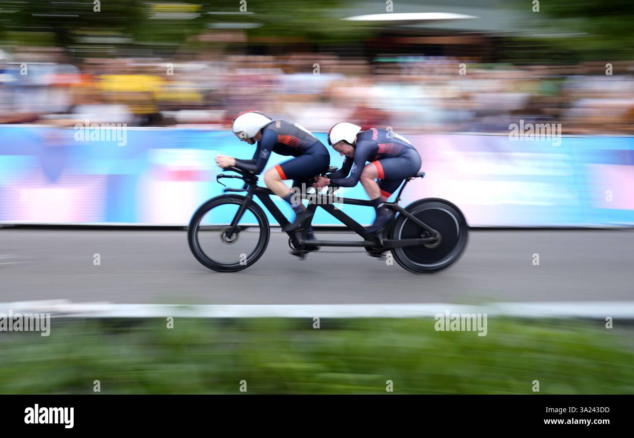 Great Britain's Lora Fachie and pilot Corrine Hall during the Women's B ...