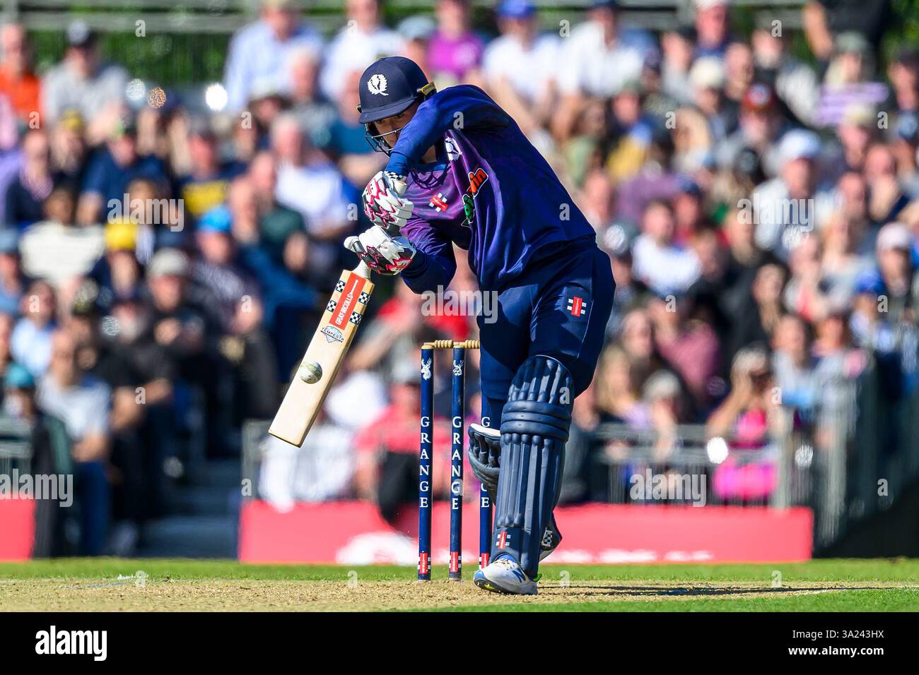 Scotland's Mark Watt plays a shot during the first T20 International ...
