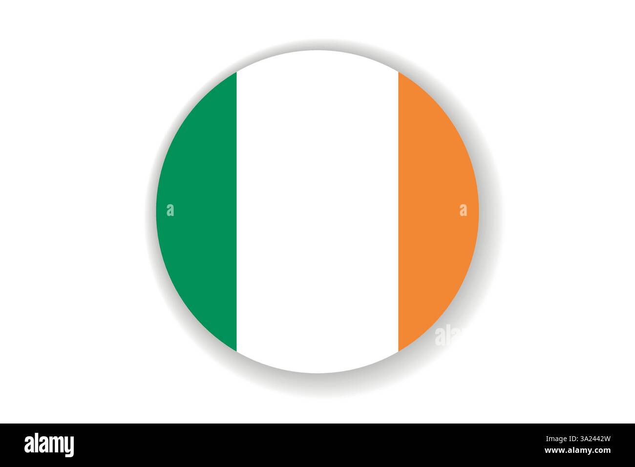 Flag of Ireland. Irish national symbol in official colors. Template ...