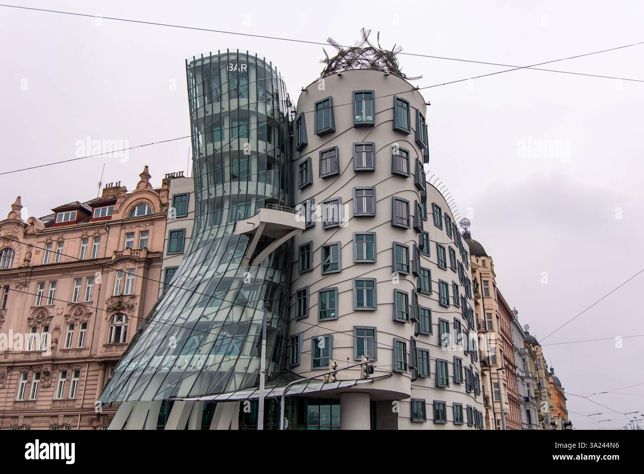 02-21-2025, Prague, The Dancing House, also known as Fred and Ginger ...