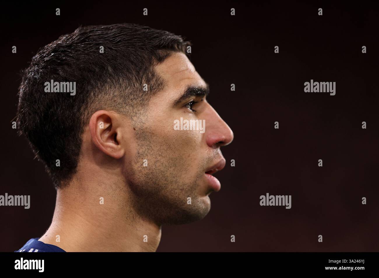 Achraf Hakimi of PSG during the Liverpool FC v Paris Saint-Germain F.C ...
