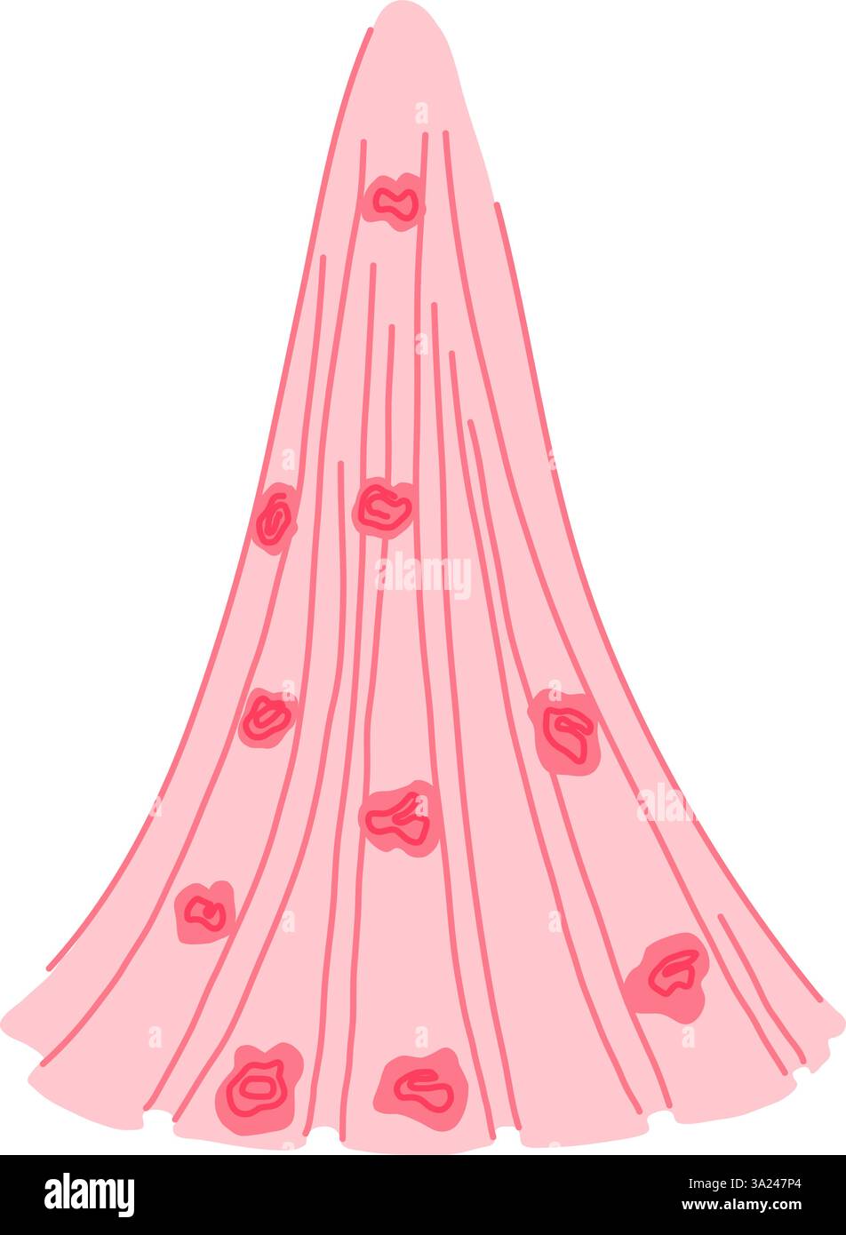elegant veil bridal cartoon vector illustration Stock Vector Image ...
