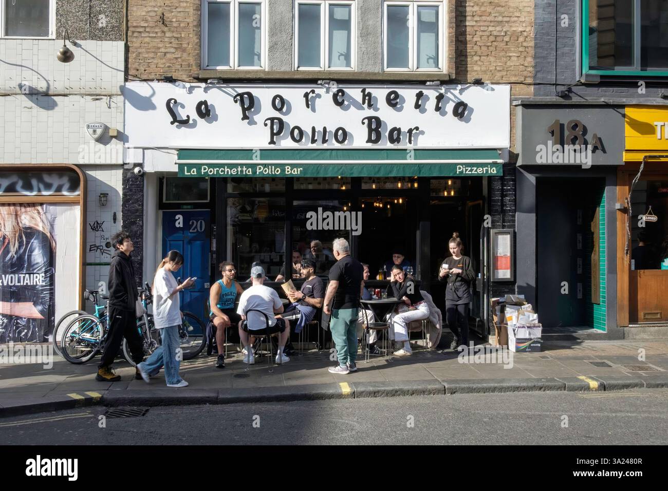 La Porchetta Pollo Bar, Old Compton Street, Soho, London, UK Stock ...