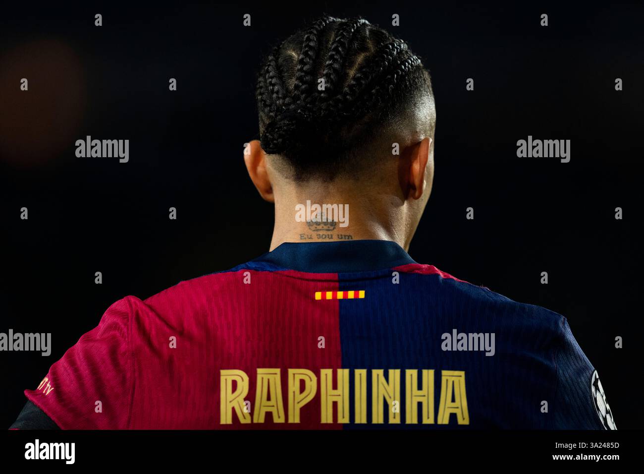 Barcelona, Spain. 11th Mar, 2025. Raphina (FC Barcelona) reacts during ...