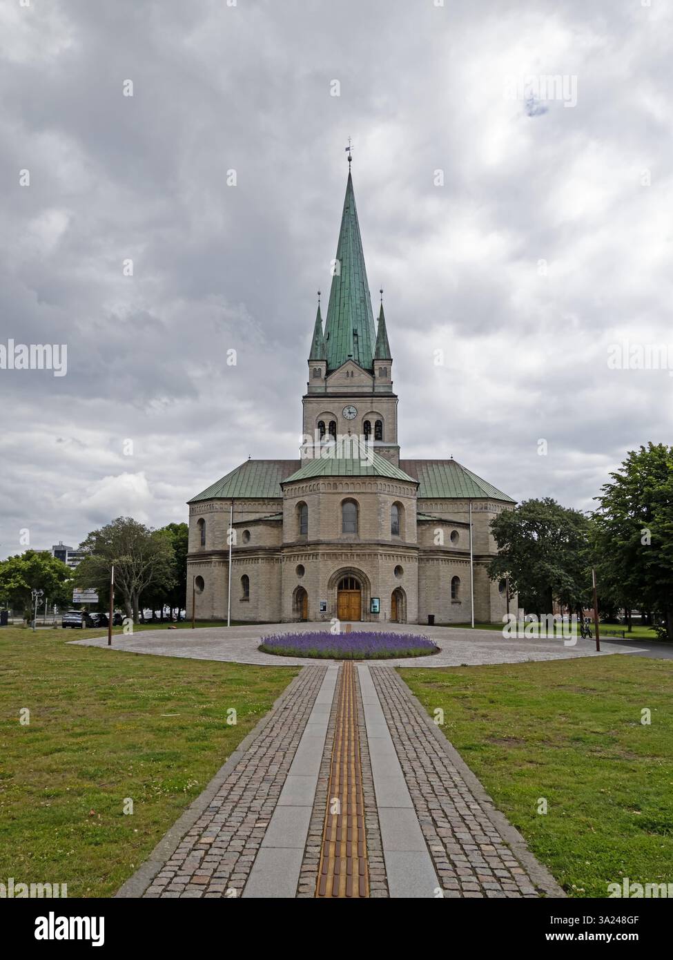 Exterior view of the largest church in the city of Frederikshavn ...