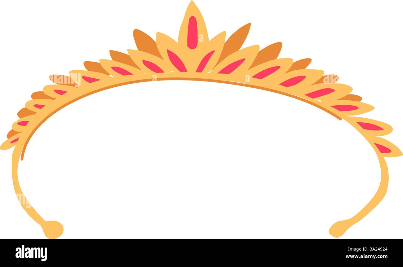 sparkle tiara bridal cartoon vector illustration Stock Vector Image ...