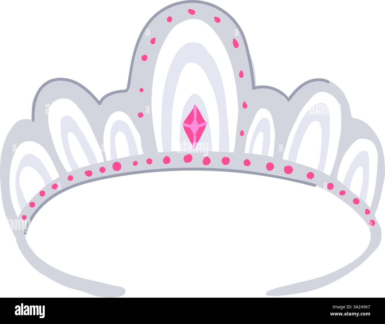 elegant tiara bridal cartoon vector illustration Stock Vector Image ...
