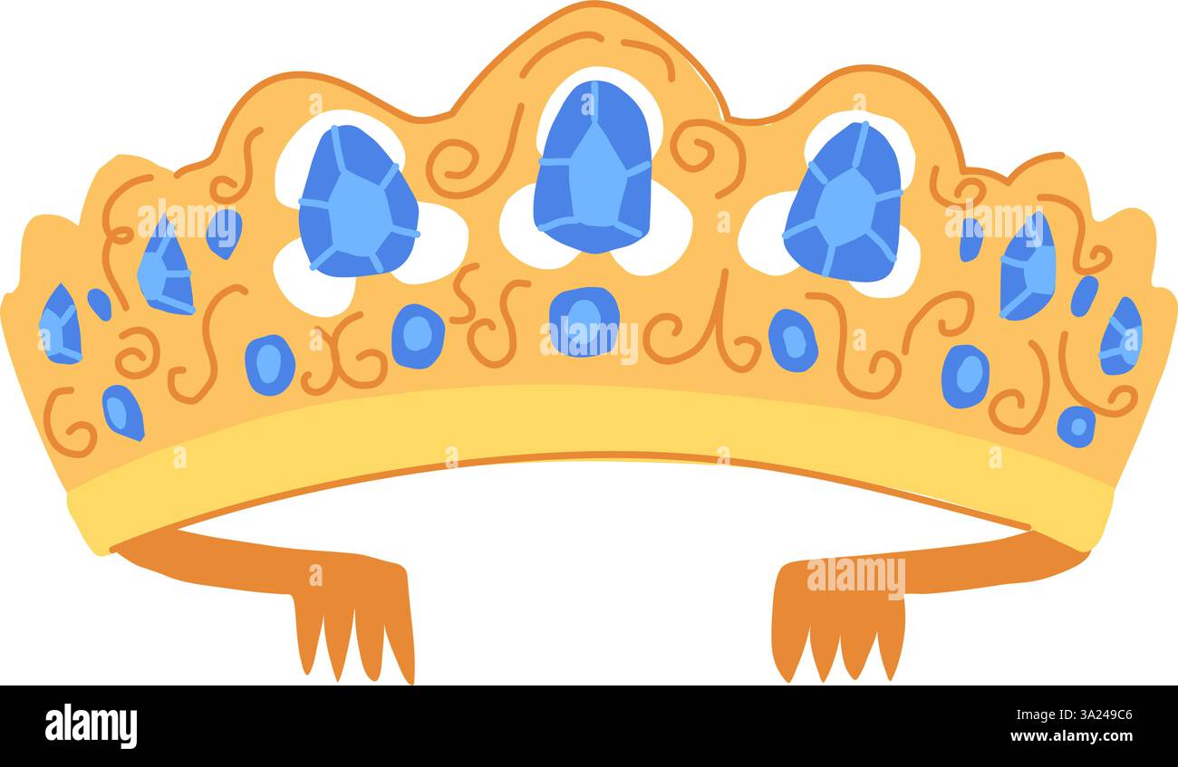 princess tiara bridal cartoon vector illustration Stock Vector Image ...