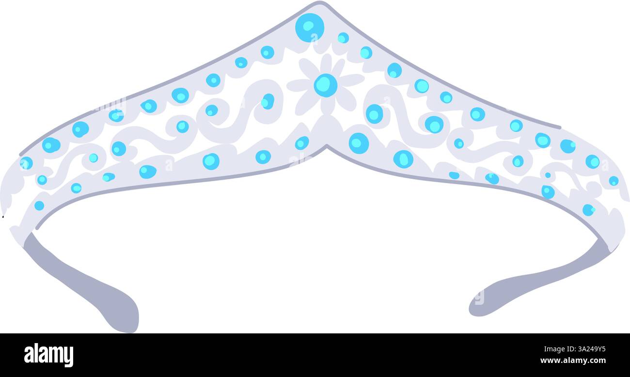 wedding tiara bridal cartoon vector illustration Stock Vector Image ...
