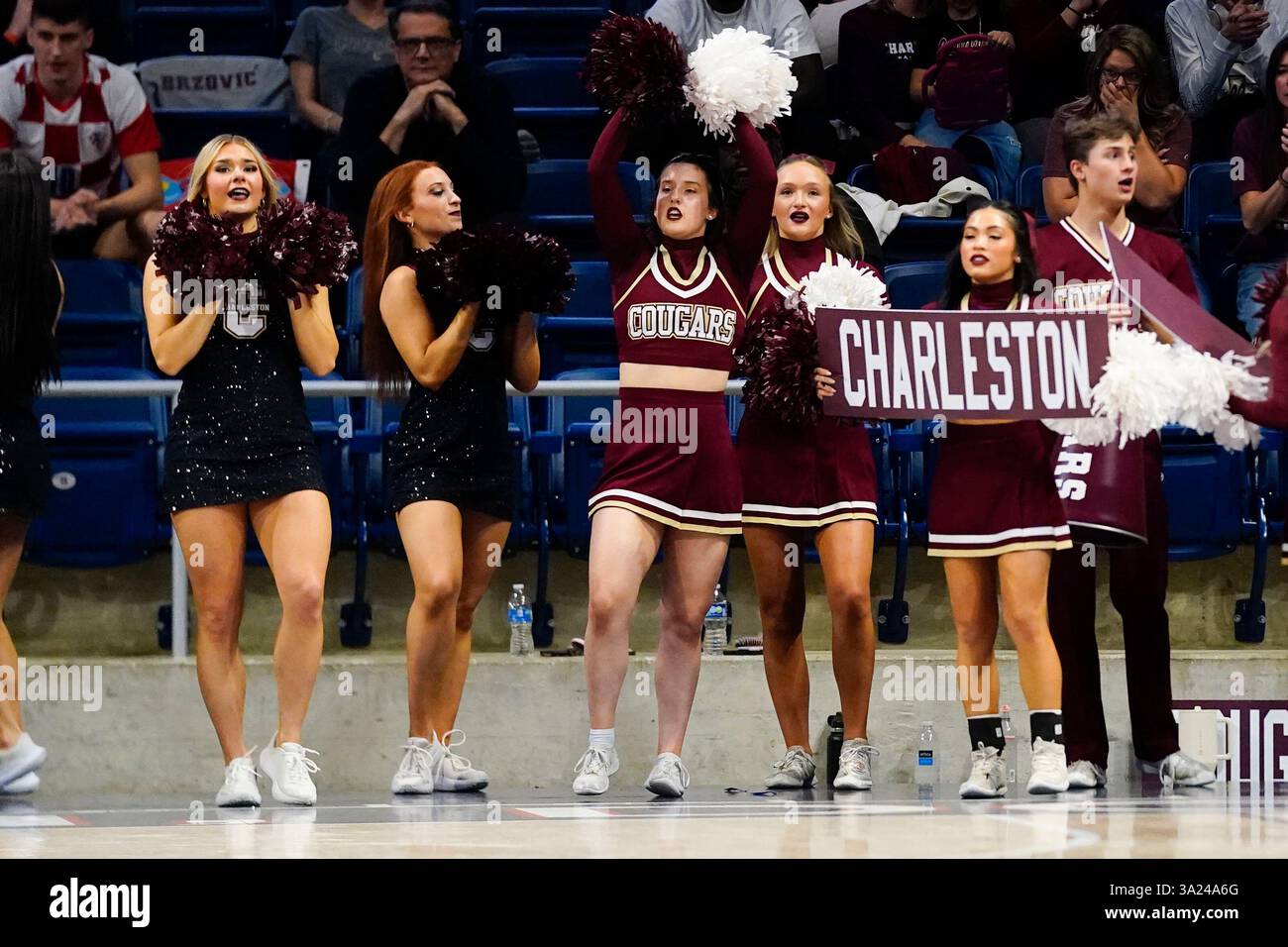 WASHINGTON, DC - MARCH 10: The Charleston Cougar Cheerleaders cheer ...