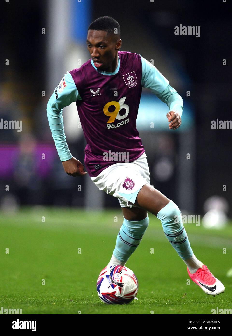 Burnley's Jaidon Anthony in action during the Sky Bet Championship ...