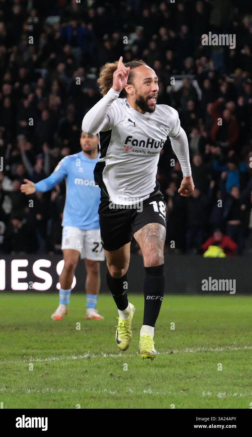 11th March 2025; Pride Park, Derby, Derbyshire, England; EFL ...