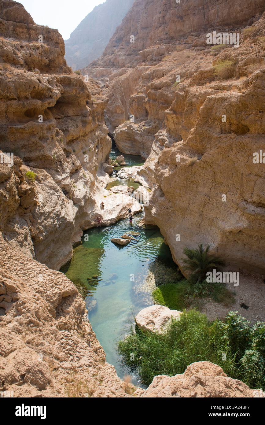 Wadi Shab, canyon near Tiwi, Sultanate of Oman, Arabian Peninsula ...