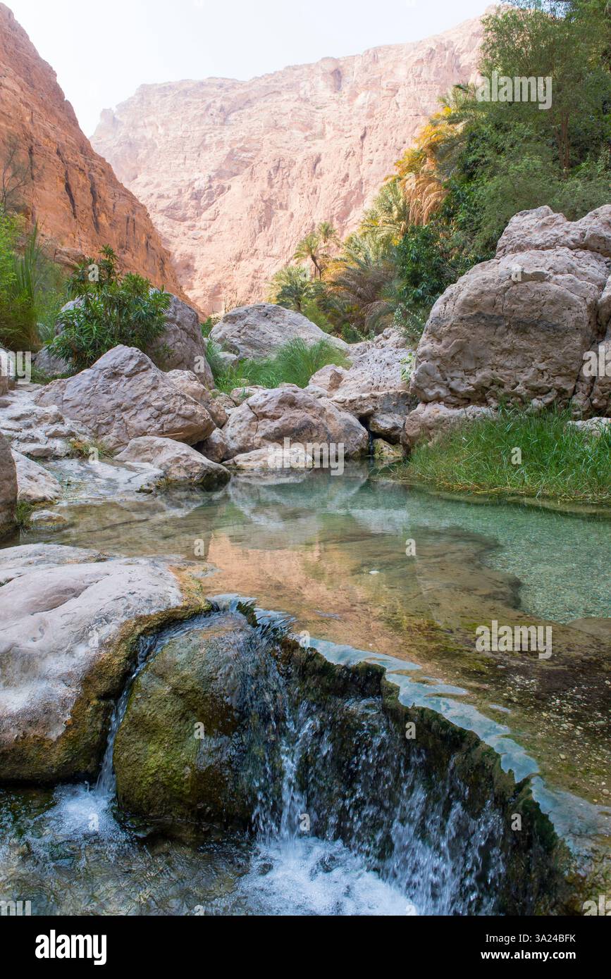 Wadi Shab, canyon near Tiwi, Sultanate of Oman, Arabian Peninsula ...