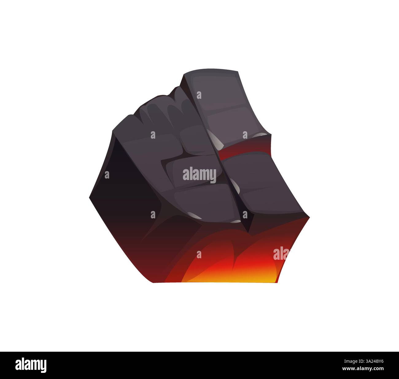 Grill burn fiery ember cartoon charcoal one piece. Barbecue fiery hot ...