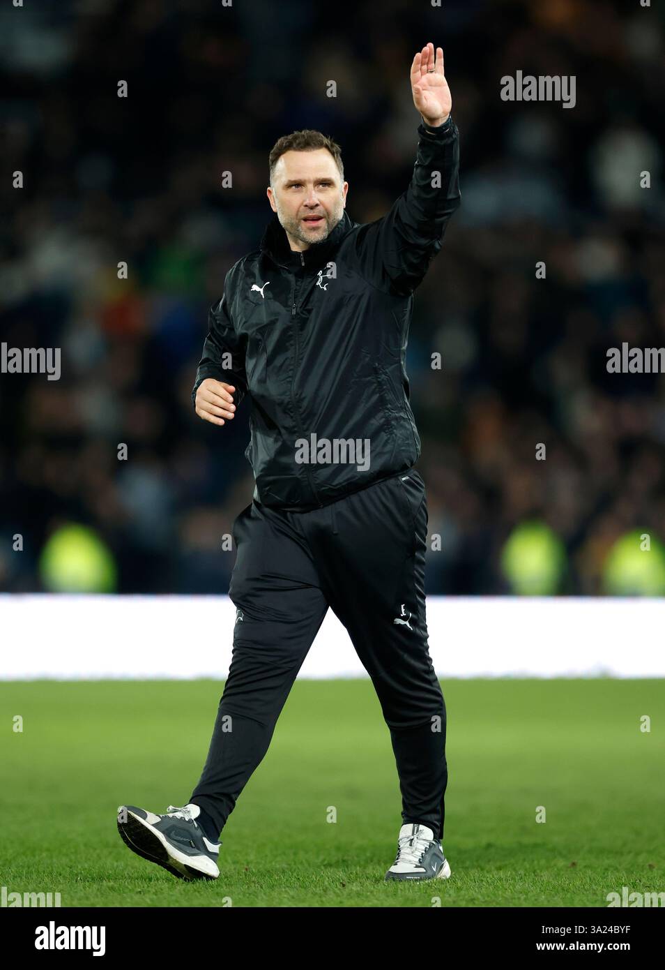 Derby County manager John Eustace celebrates following the Sky Bet ...