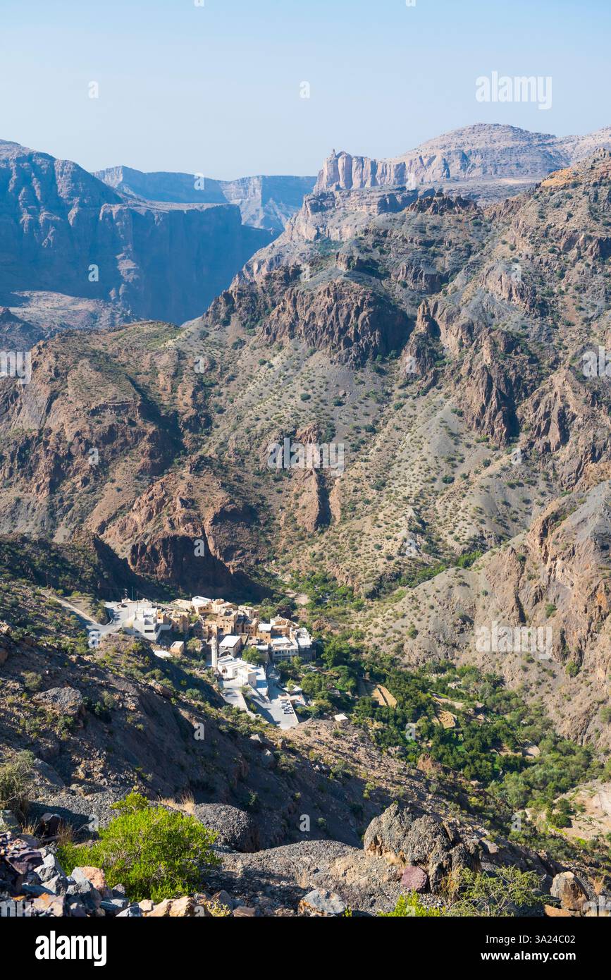 Perched villages of Jabal Al Akhdar (Green Mountains) around the Sayq ...