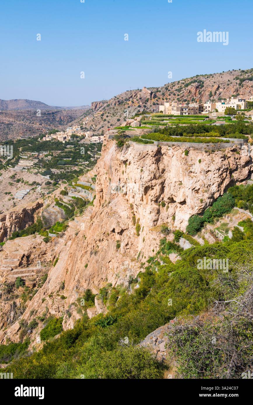 Perched villages of Jabal Al Akhdar (Green Mountains) around the Sayq ...