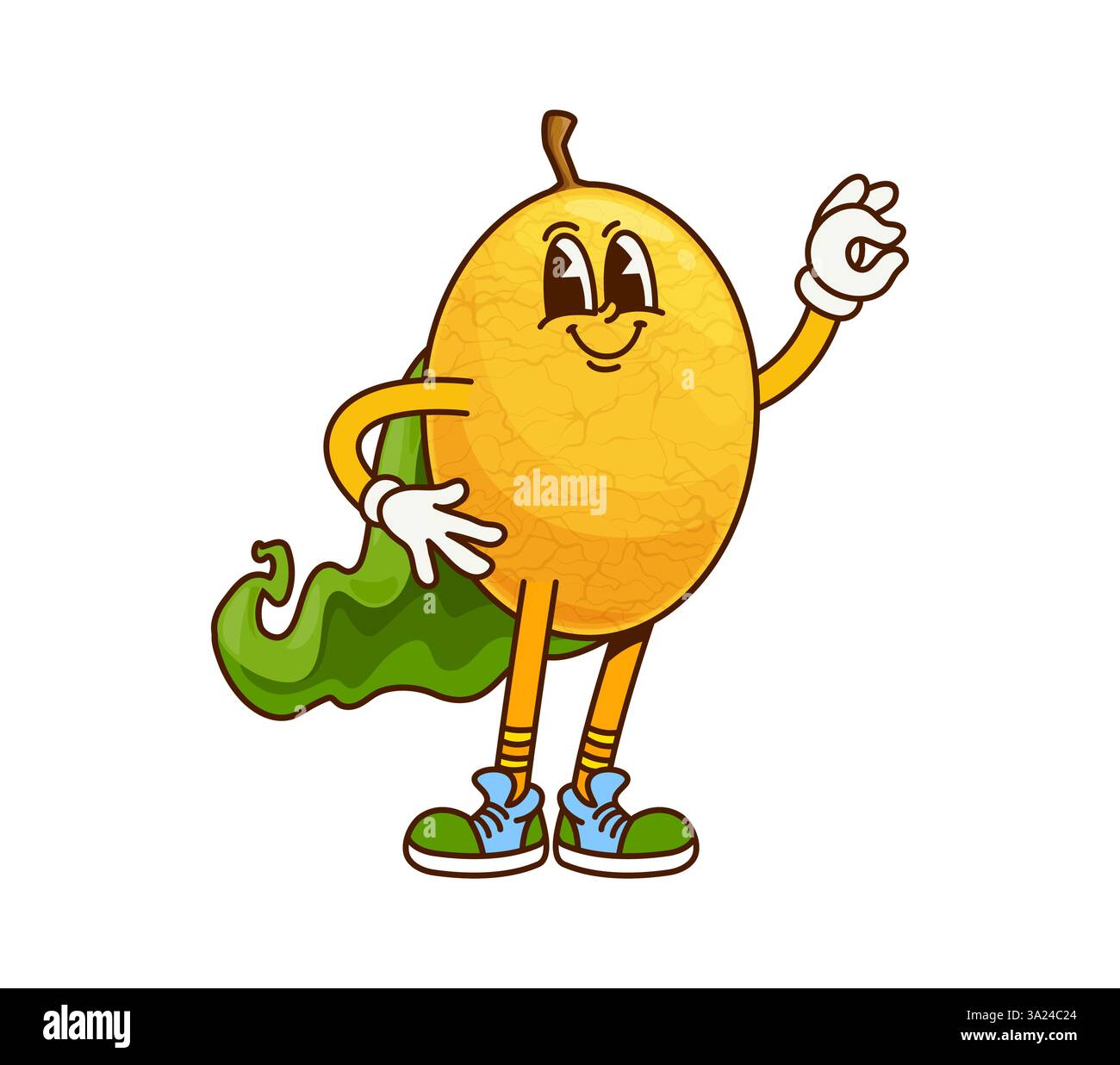 Cartoon halloween groovy fruit Cut Out Stock Images & Pictures - Alamy