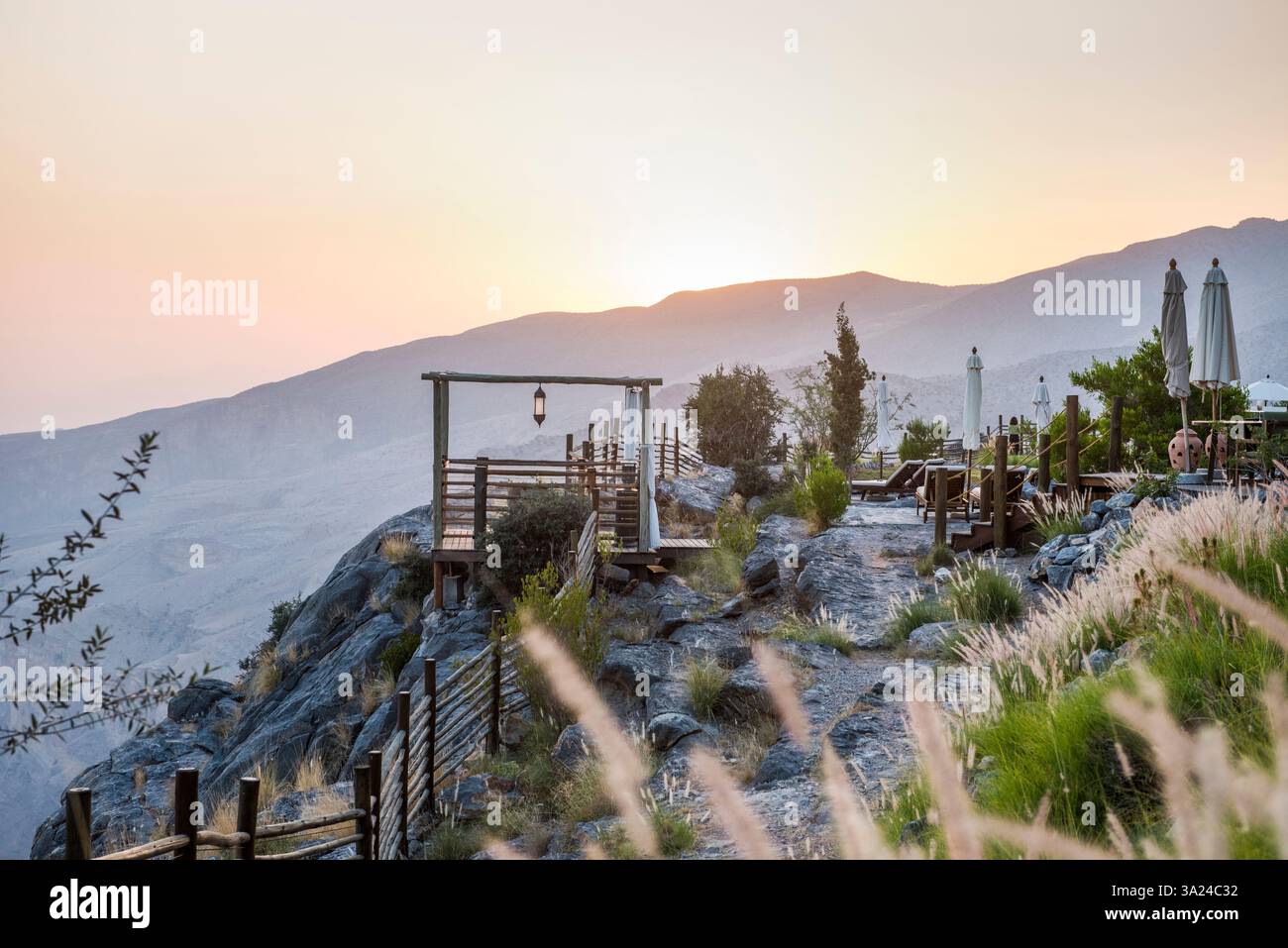 Alila Jabal Akhdar hotel, nestled 2000 metres above sea level ...