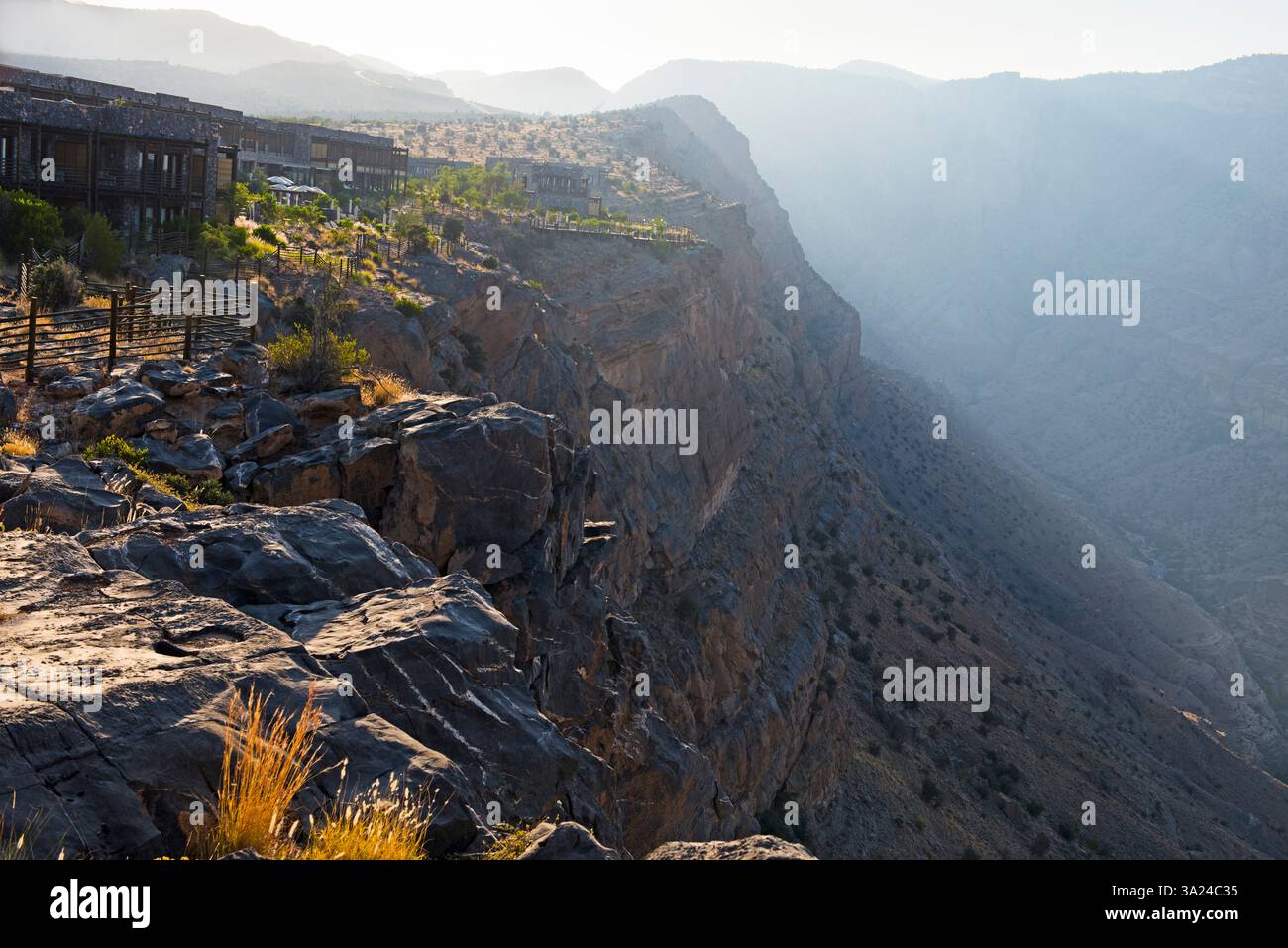 Canyon viwed from the Alila Jabal Akhdar hotel, nestled 2000 metres ...