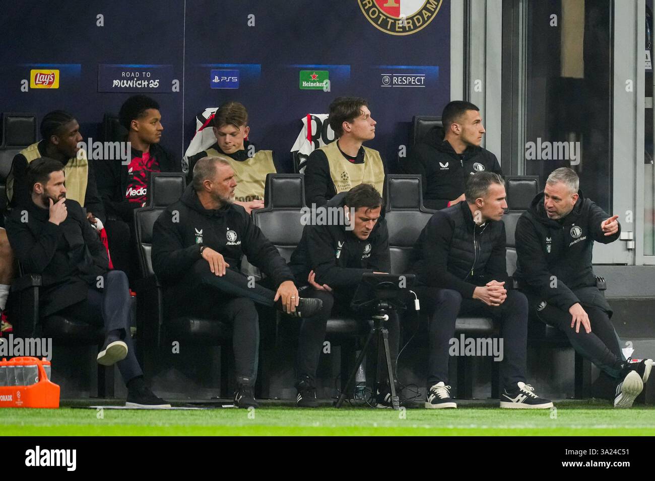Milan, Italy. 11th Mar, 2025. Milan - Feyenoord assistent-trainer John ...