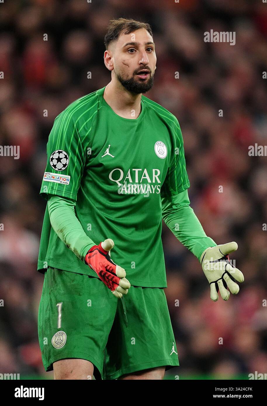 Paris Saint-Germain goalkeeper Gianluigi Donnarumma during the UEFA ...