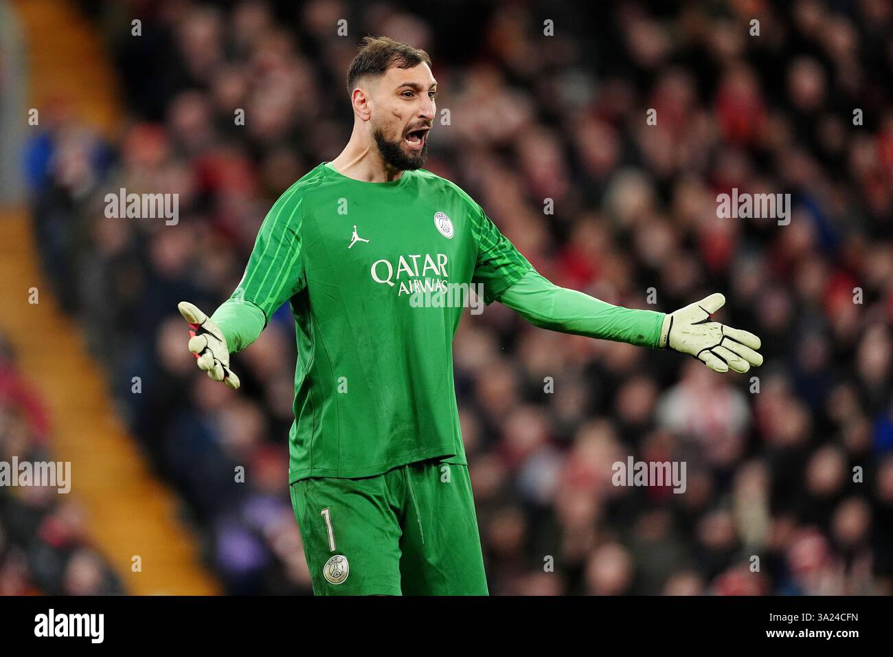 Paris Saint-Germain goalkeeper Gianluigi Donnarumma during the UEFA ...