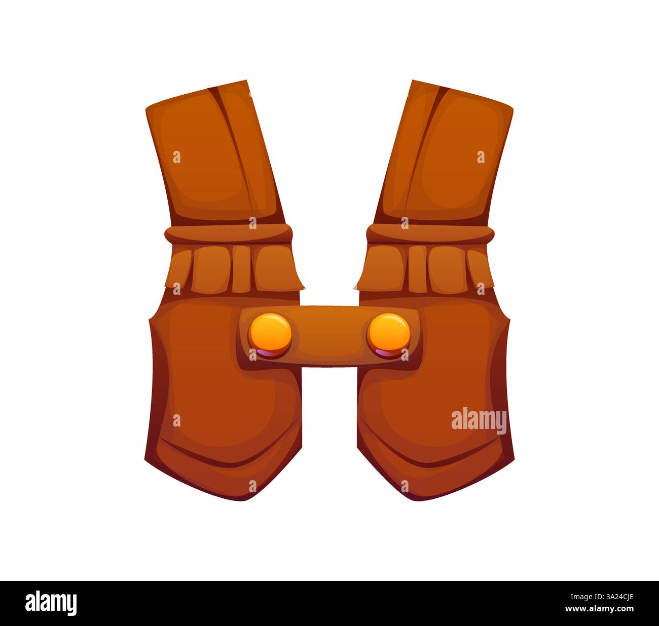 Texas cowboy leather vest font typeface letter H. Western typeset sign ...