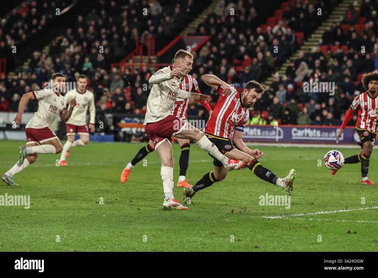 Sheffield, UK. 11th Mar, 2025. Mark Sykes of Bristol City scores to ...